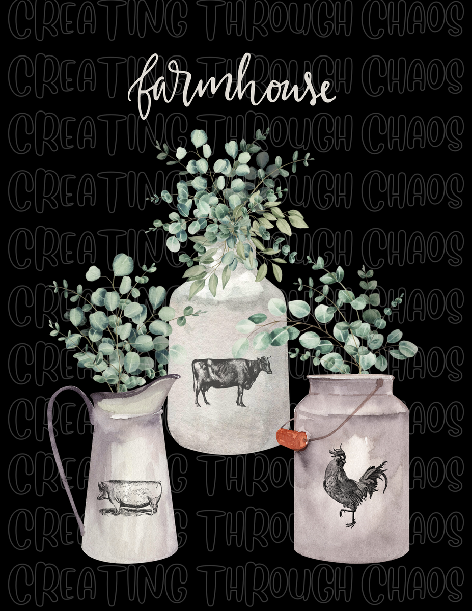 Farmhouse Pitchers & Greenery Printable – Creating Through Chaos