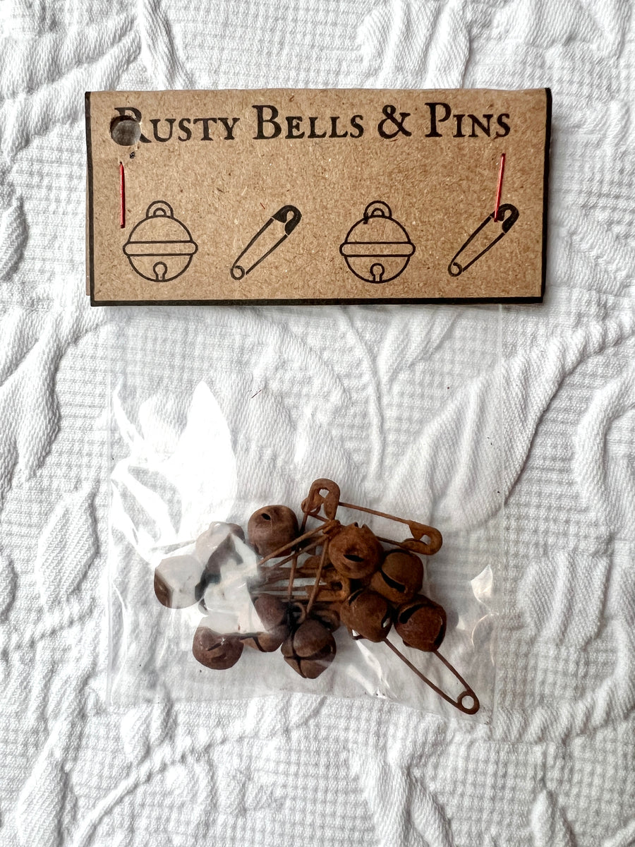 10 Rusty Safety Pins and 10 Rusty Bells – Creating Through Chaos
