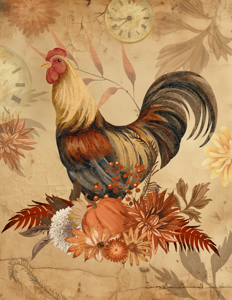 Fall Rooster Printable – Creating Through Chaos
