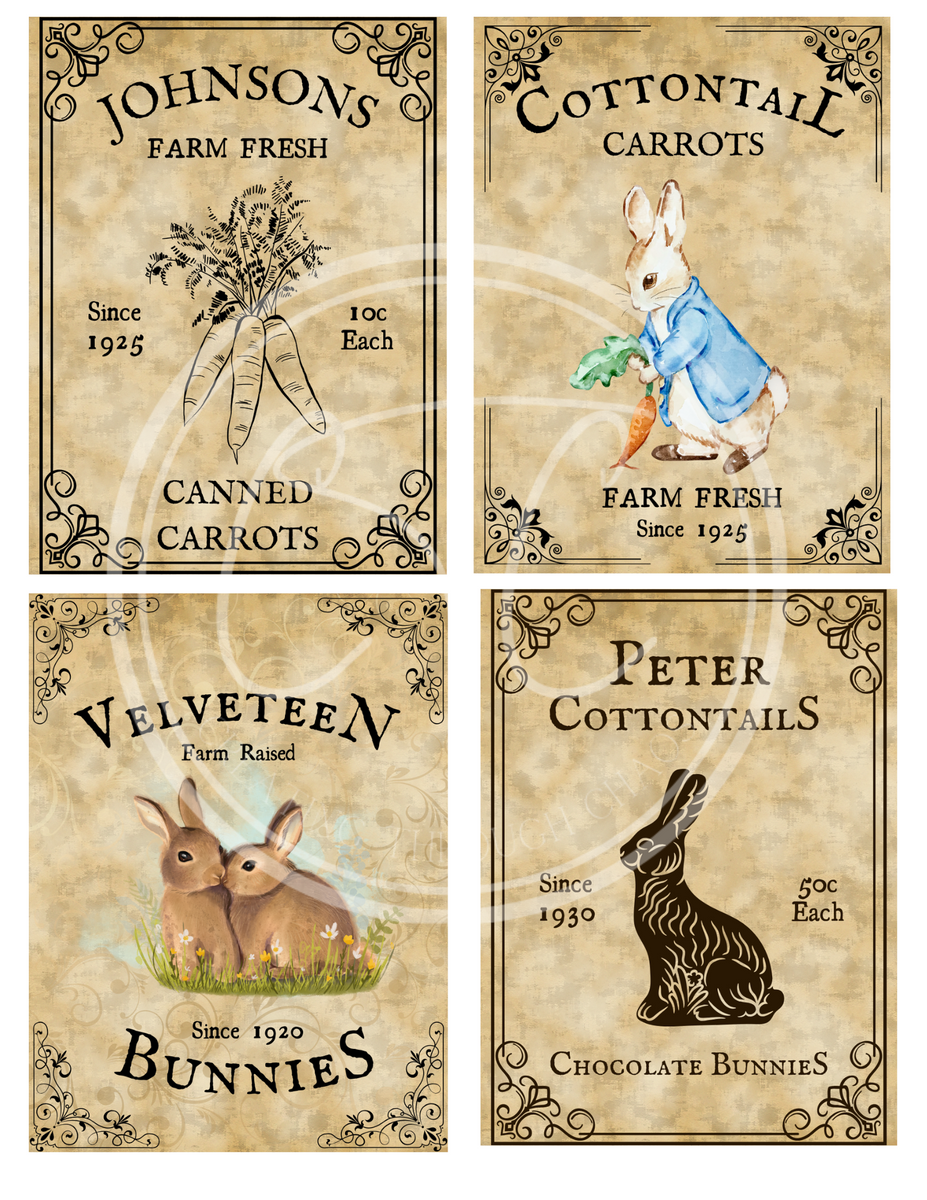 Vintage Style Easter Printable Labels – Creating Through Chaos