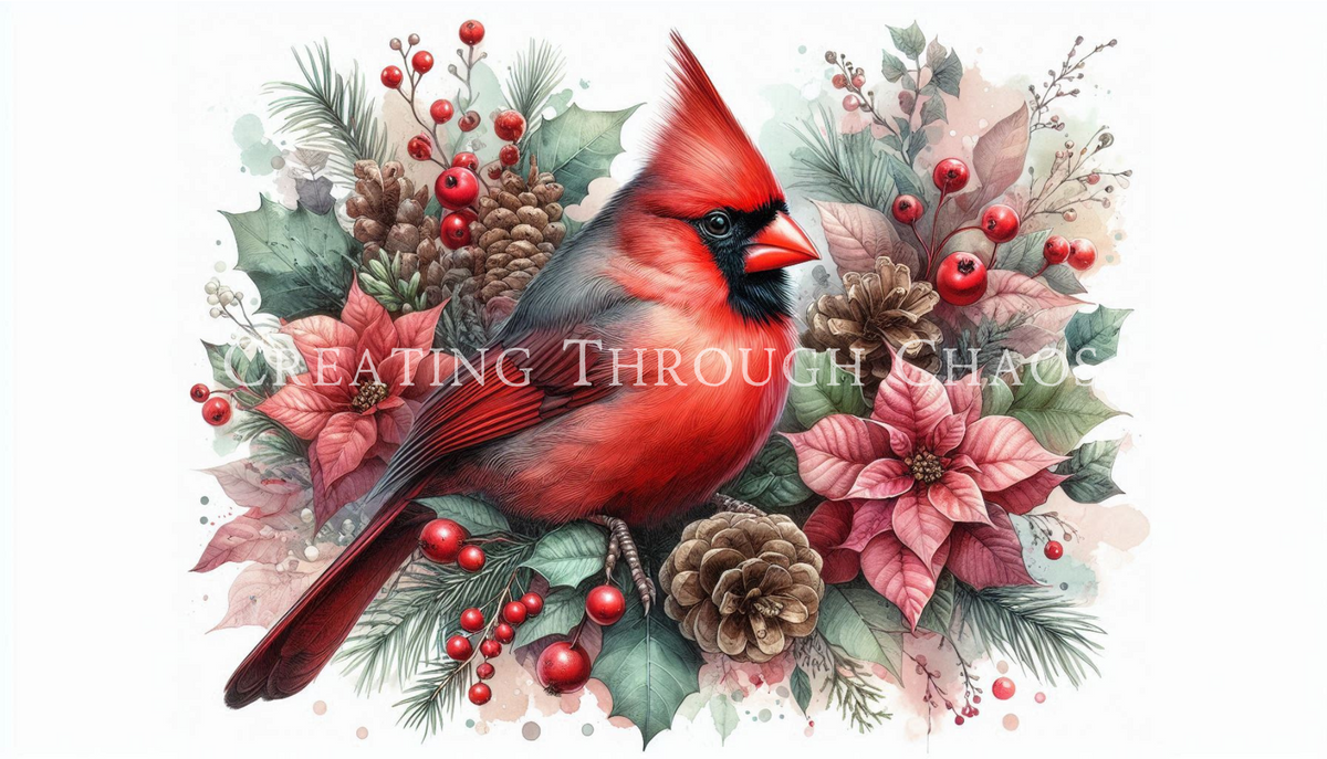 Winter Cardinal 3 Printable – Creating Through Chaos
