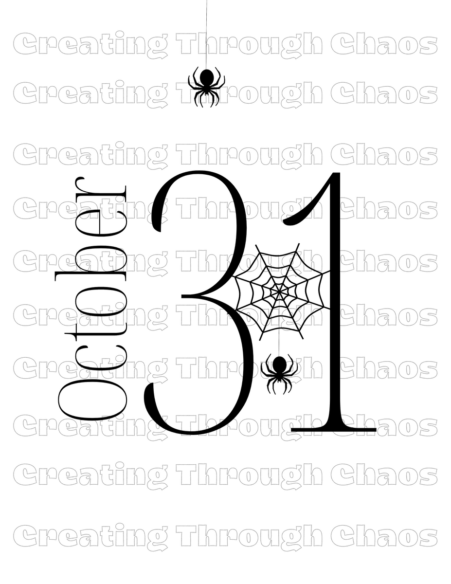 October 31st Printable – Creating Through Chaos