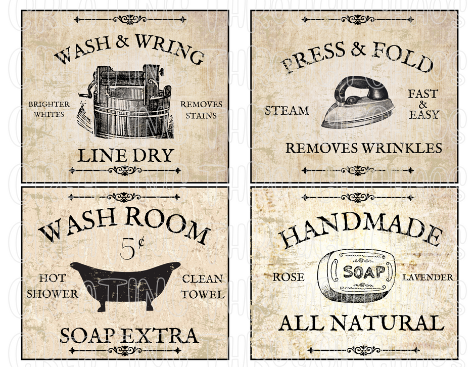 Vintage Wash Printable Labels – Creating Through Chaos